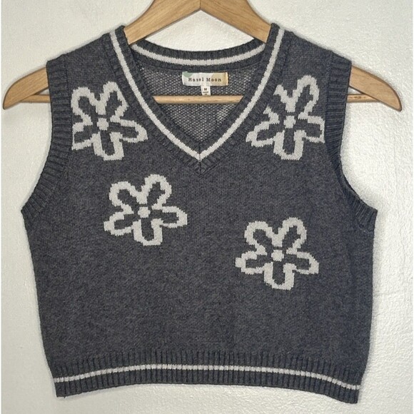 Hazel Moon | Sweaters | Y2k Hazel Moon Sweater Vest Medium V Neck ...